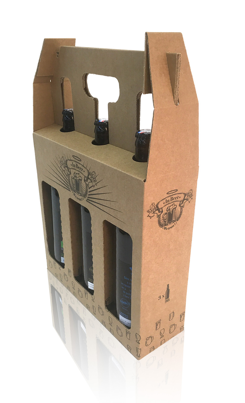 DECOUPE POUR 6 BLLES BIERE • Cartonnages de Gascogne